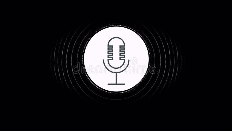 Animated Microphone 3d Icon Loop Modules for Edit with Alpha Channel ...