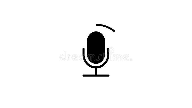 Animated Microphone Icon. Motion Graphic Design. 4k. Stock Video ...
