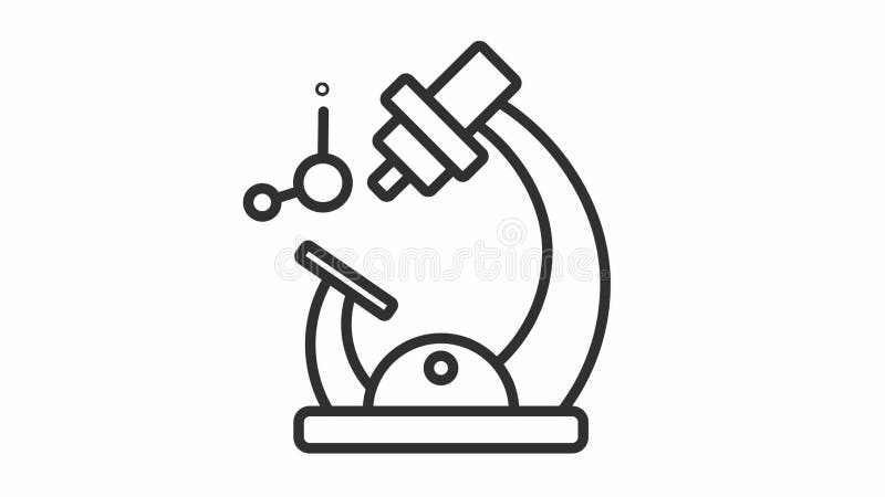 Animated Microscope Line Icon Stock Video - Video of linear ...