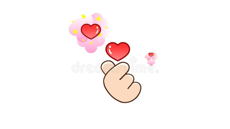 Animated Mini Heart Hand and Heart - White Background Stock Footage ...