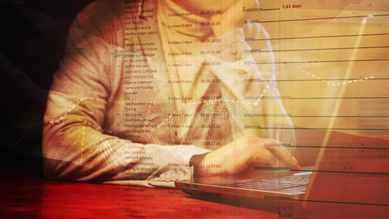 Animated Model of a Startup Calendar Plan and Motion Graphics Against ...