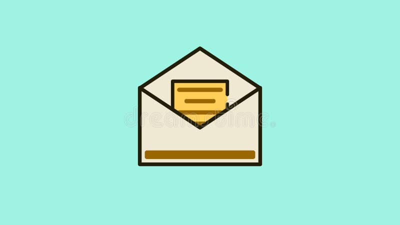 Animated Motion Graphic Envelope Icon Symbol, Animated Envelope and ...