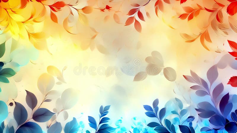 Animated Multi-colored Background with Leaf Ornaments Stock Footage ...