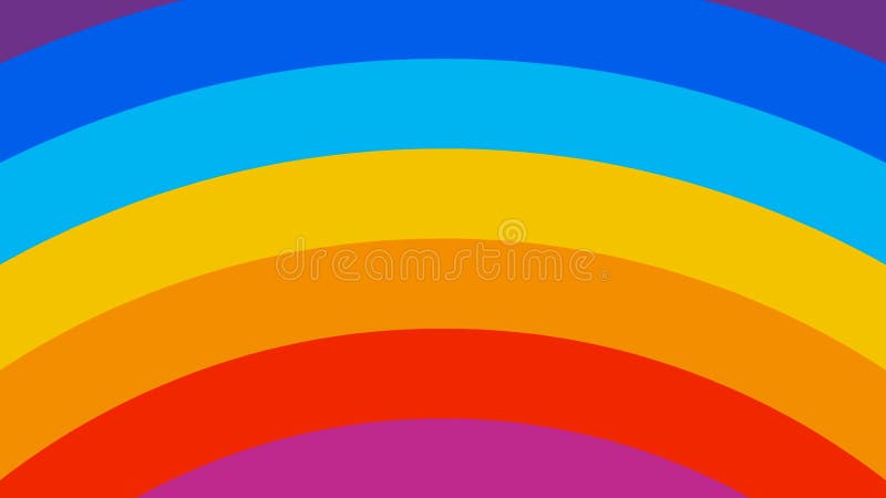 Animated Rainbow Appears from Left To Right. Bright Vector Illustration ...