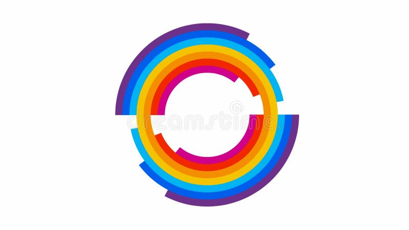 Animated Rainbow Appears from Left To Right. Bright Vector Illustration ...