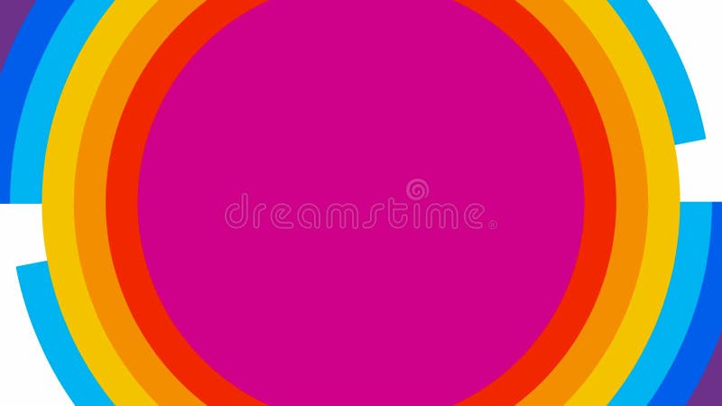 Animated Multicolor Rainbow Appears from Left To Right on Green ...