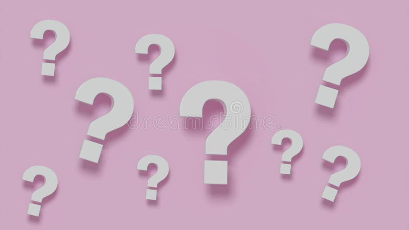 Animated Multiple White Question Marks on Pink Background Stock Footage ...