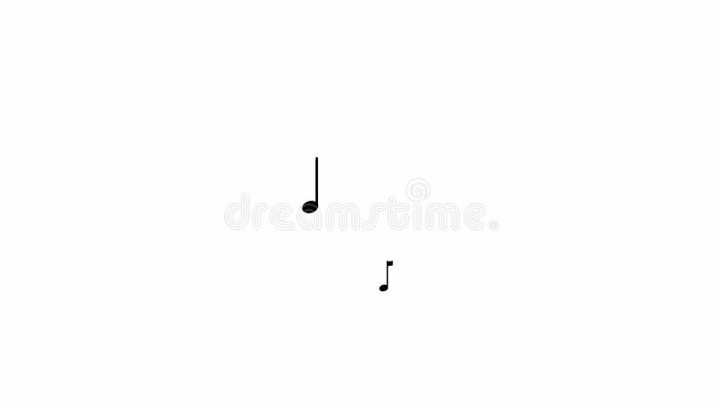Animated Musical Note on Transparent Background. Stock Video - Video of ...