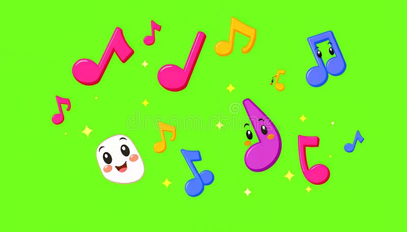 Animated Background Musical Notes Music Notes Loop Stock Illustrations ...