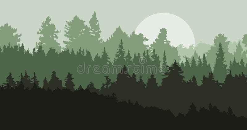 Animated Natural Green Gradient Forest and Trees Background with ...
