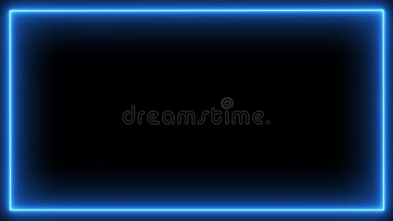Animated Neon Frame for Inscriptions and Titles of Running Lines of ...