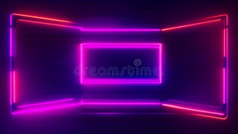Animated Neon Light Frames with Dark Background Stock Footage - Video ...
