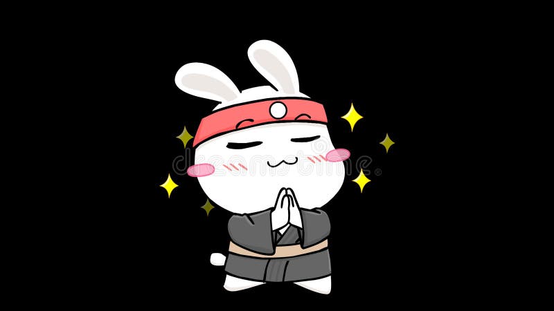 Praying Cat Animation - Transparent Background Stock Footage - Video of ...