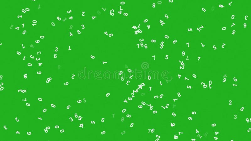 Animated Numbers Dancing Backdrop on Green Screen Stock Footage - Video ...