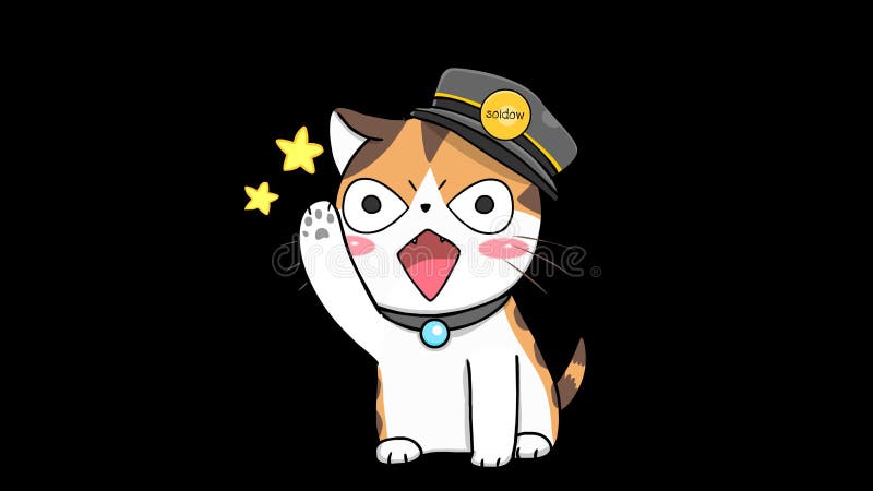 Animated Cat Waving Goodbye while Riding a Motorcycle Transparent ...