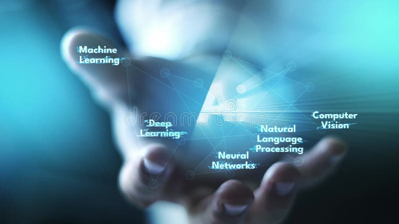 AI Keywords Animation, Artificial Intelligence Concept, Machine ...