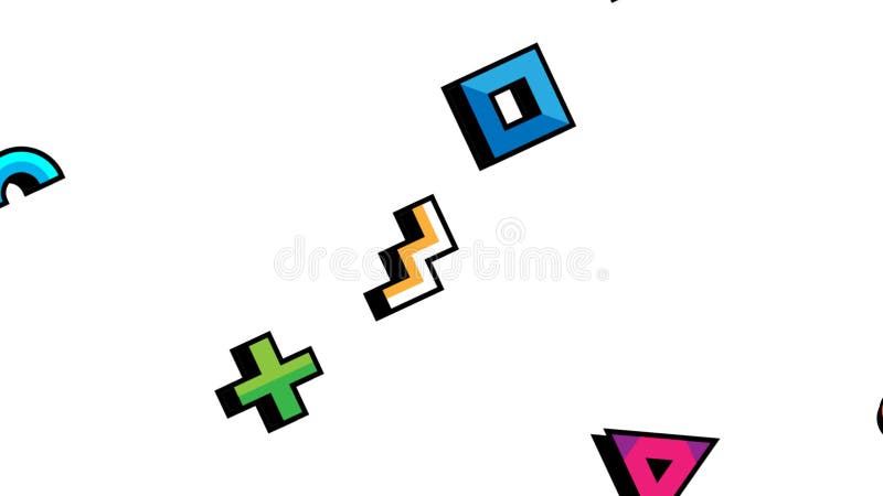 Animated Pattern with Geometric Shape on White Background. Moving ...