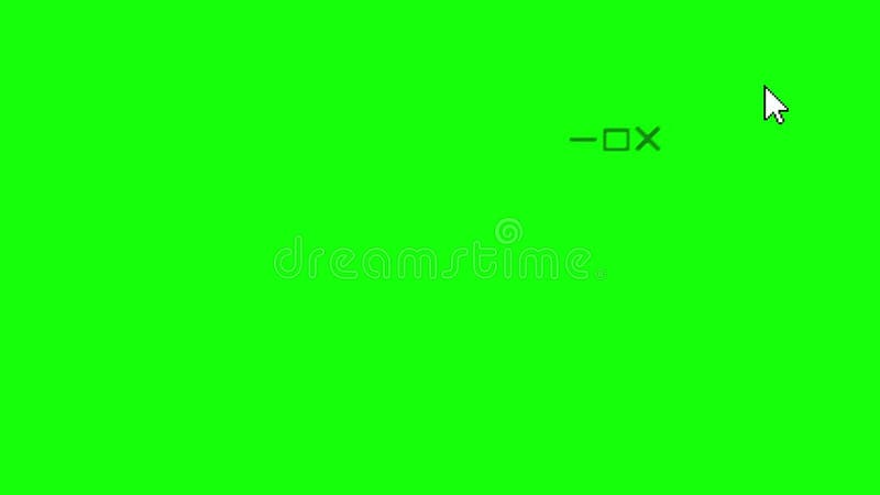 Animated Pc Mouse Cursor Closing App Window on Green Screen Stock Video ...