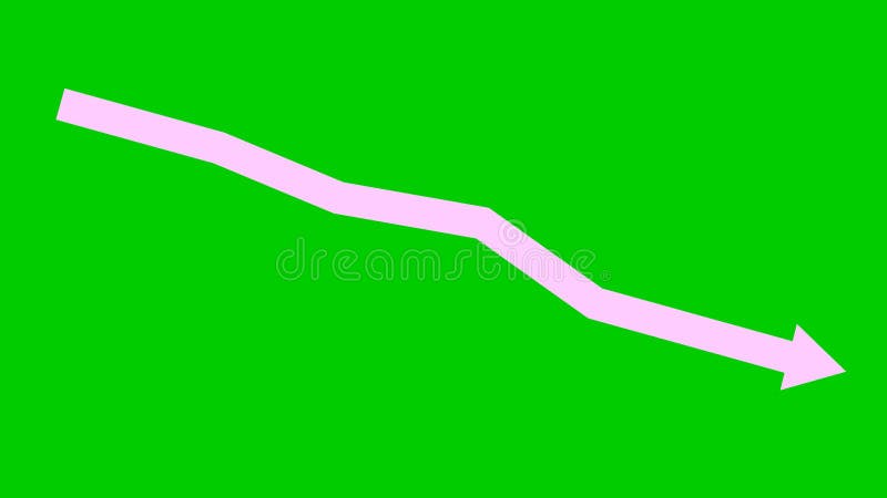 Animated Pink Arrow. Recession Chart of Economy. Economic Crisis, Recession, Decrease Graph ...