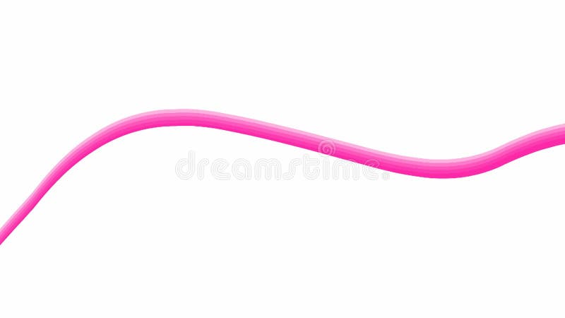 Animated Red Stripe. Decorative Line. Wave Gradually Changes Shape ...