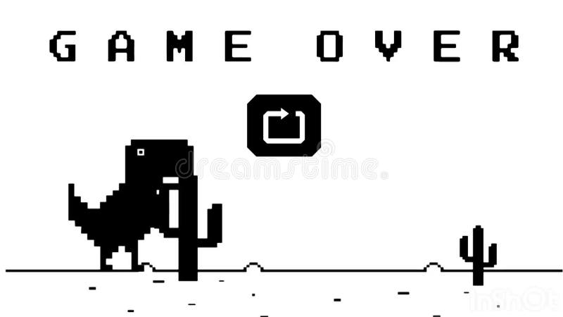 Animated Pixel Art Dinosaur Offline Art Bad Connection Computer Digital ...