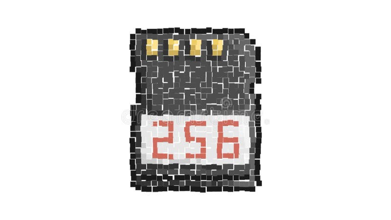 Animated Pixel Icon. Memory Card for Storing Information. Micro Card ...