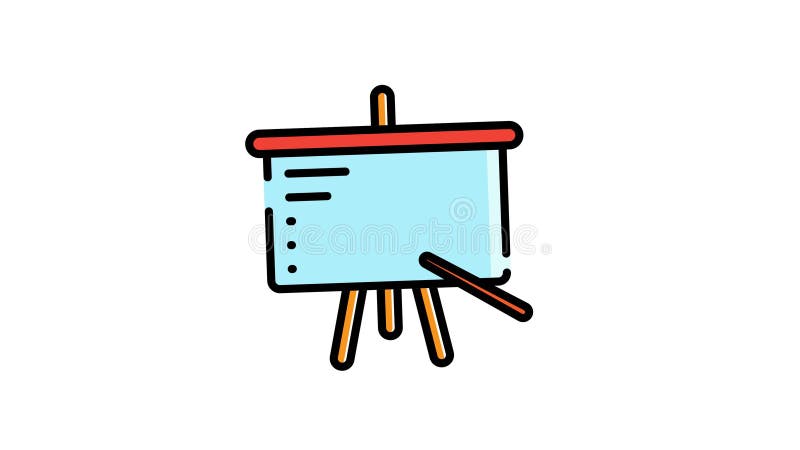 Animated Presentation Board Icon Template for Meeting and Projector ...