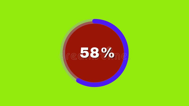 Animated Progress Circle Dynamically Update To 100 Percent! Stock Video ...