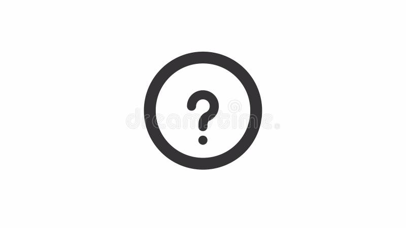 Animated Question Mark with Thought Bubble Stock Video - Video of isolated, animation: 216339741
