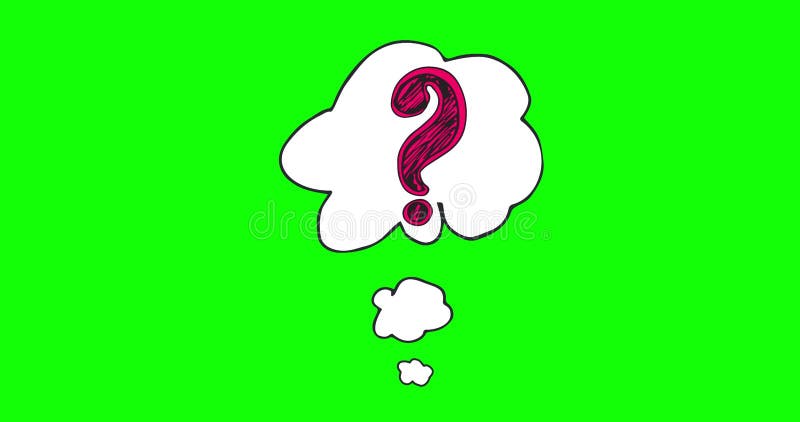 Animated Question Mark with Thought Bubble Stock Video - Video of ...