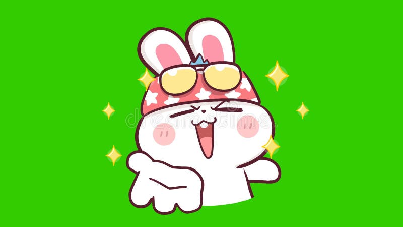 Animated Rabbit Begging - Green Screen Stock Footage - Video of video ...
