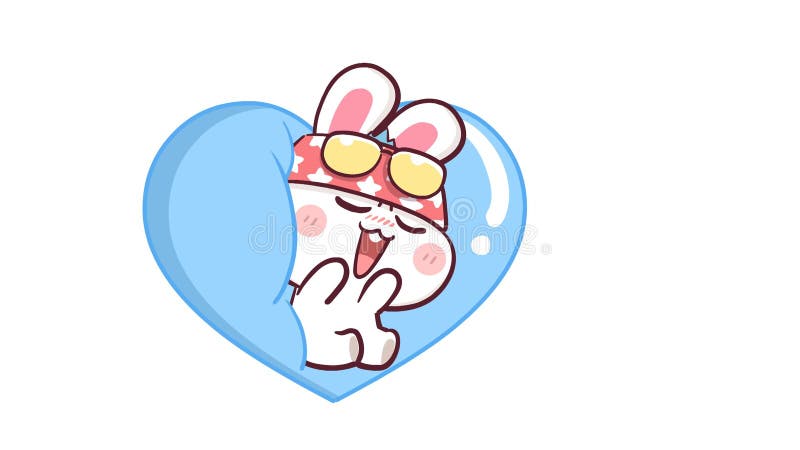 Animated Rabbit Throwing Ball at Funfair Transparent Background Stock ...