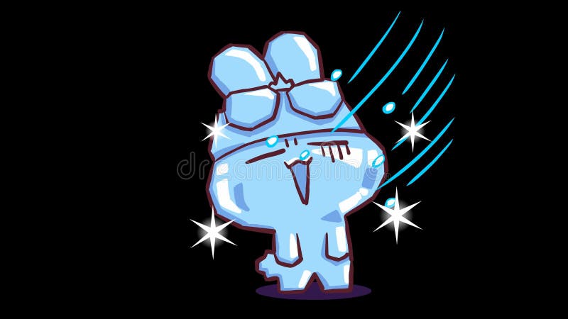 Animated Rabbit Shocked and Frozen - Transparent Background Stock Video ...