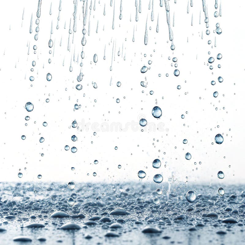 Animated Rain Effect Isolated on White Background Stock Illustration ...