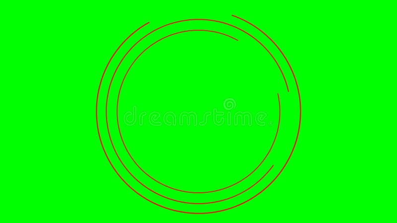 Animated Red Circular Frame Spins. Linear Symbol Rotates. Copy Space ...