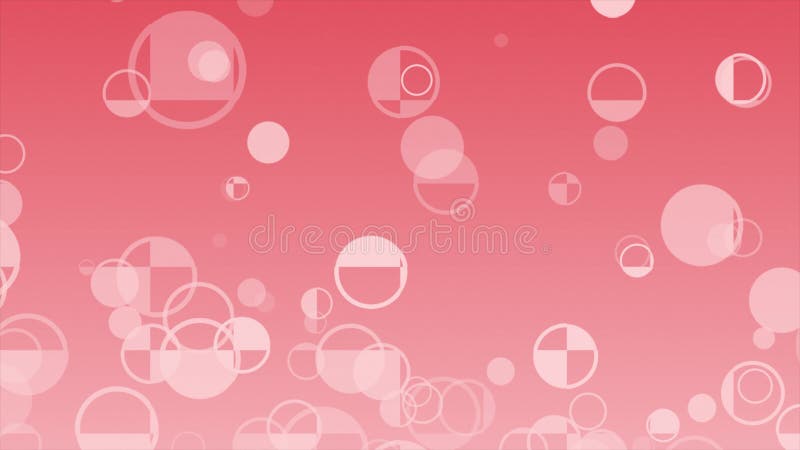 Red Color Circular Shapes Element Moving Upward with Check Pattern ...