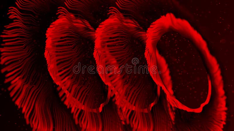 Red Color 3d Particles Rotating in Circular Path Stock Video - Video of ...