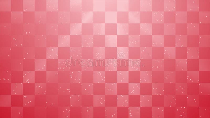 Red Color Small Falling Particles with Light Rays Check Pattern Modern ...