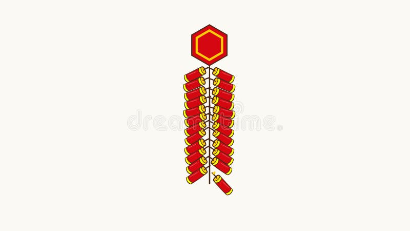 Animated Red Firecracker with White Background Stock Footage - Video of ...