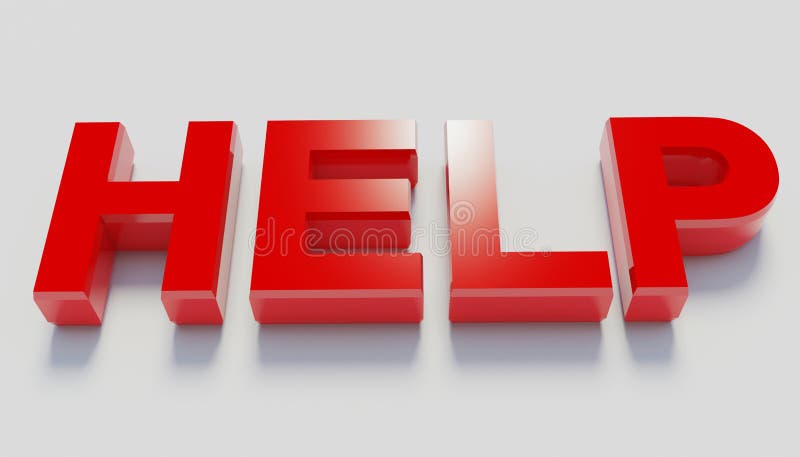 Animated red letters Help stock illustration. Illustration of text ...