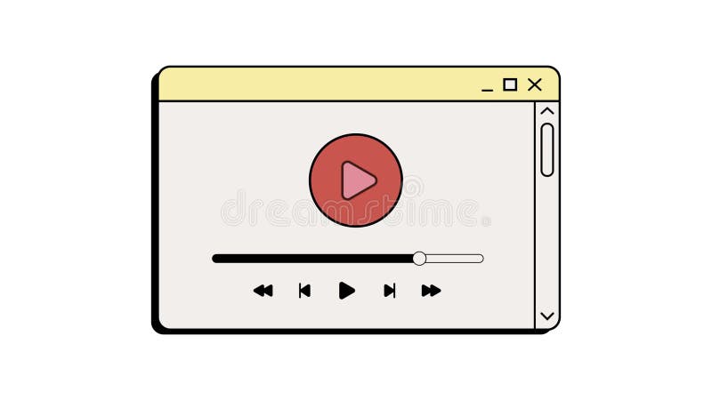 Animated Red Play Button Icon with a Smooth Click Effect. Stock Video ...