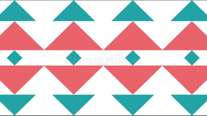 Red and Turquoise Color Rhombus Tile Pattern Background Stock Video ...