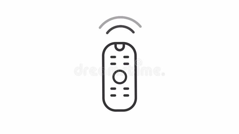 Animated Remote Controller Line Icon Stock Video - Video of graphic ...