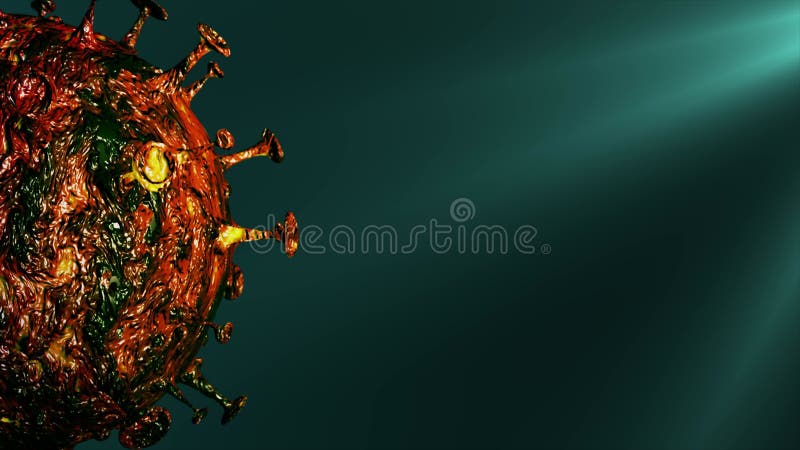 Animated, Rotating Coronavirus with Rough Moving Texture Stock Video ...