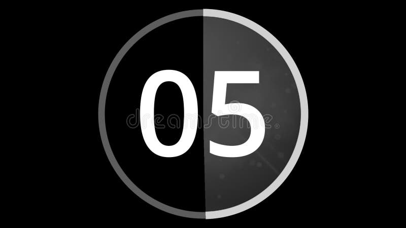 Animated Round 10 Second Timer on Black Background. Stock Video - Video ...