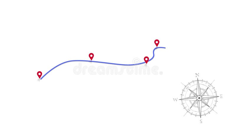 Animated route linear icon stock video. Video of pictogram - 273969669