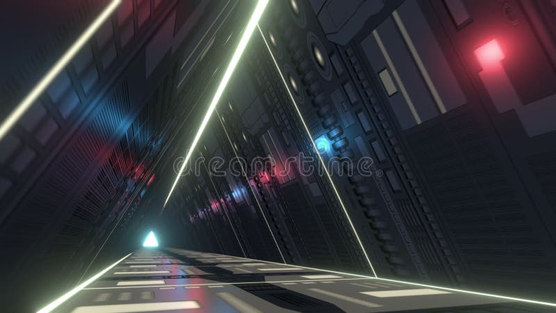 Animated Corridor. Doors with Green Screen and Alpha Matte 4K Stock ...