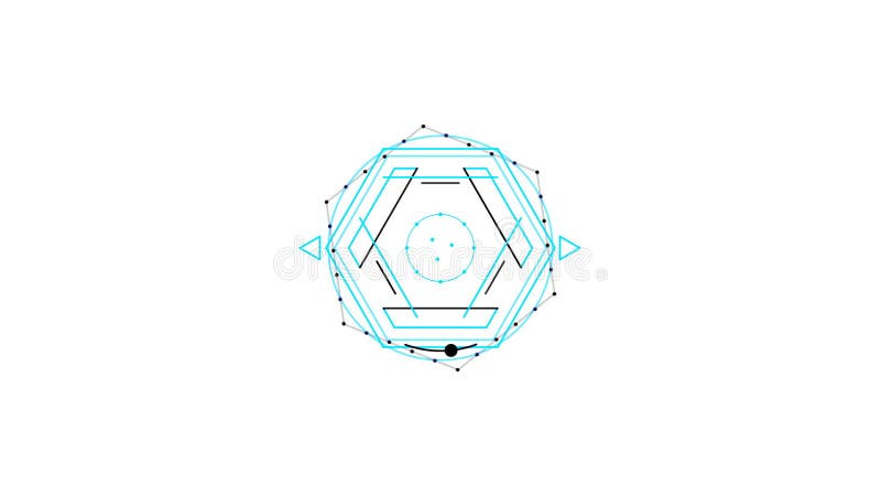 Animated Sci-fi HUD Element in Round Shape. Stock Video - Video of game ...