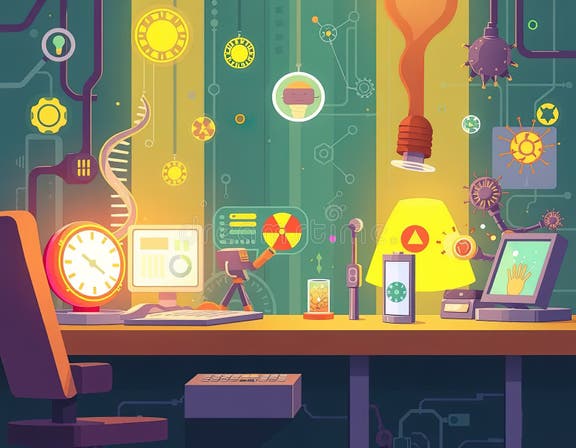 An Animated Science Montage Showing Quantum Computers, AI Generated ...