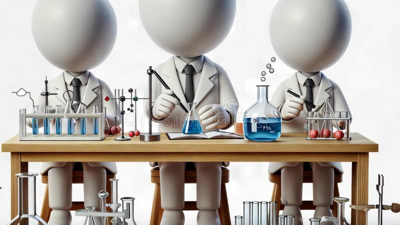 Animated scientists stock video. Video of scientific - 355464313